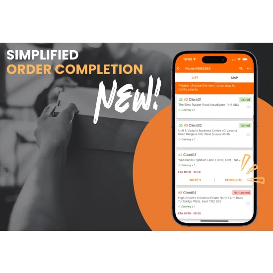 Simplified Order Completion for Driver Workflow | Track-POD