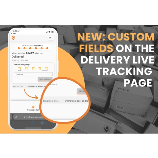 New: Custom Fields for the Delivery Live Tracking Page | Track-POD