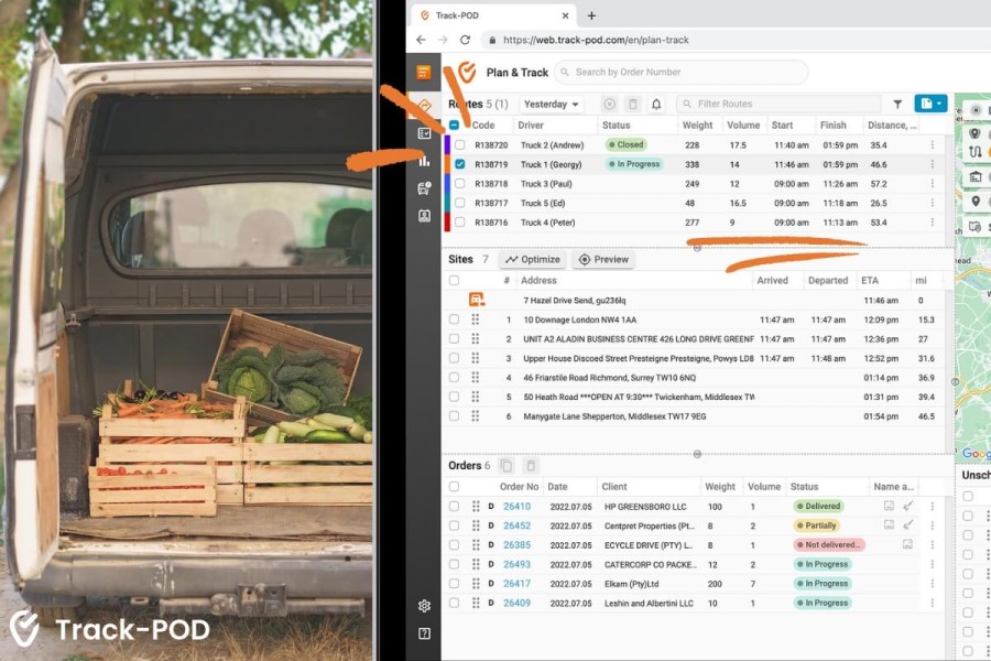 Improving Agricultural Logistics with Software | Track-POD