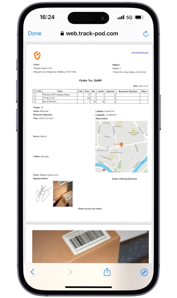 Last Mile Delivery Tracking for Customers | Track-POD